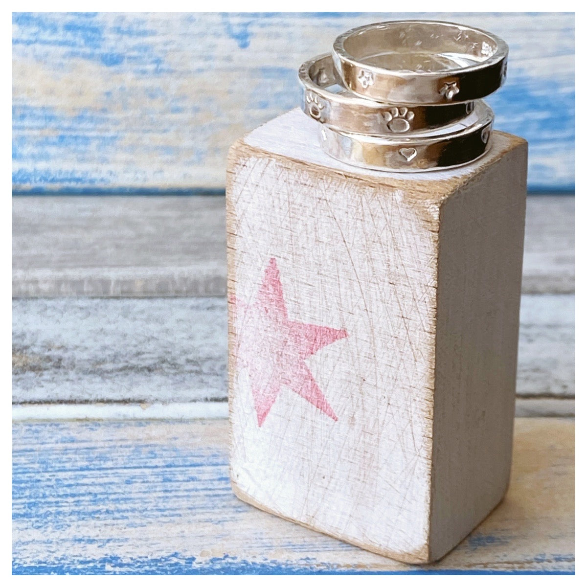 Treasure - Handstamped Chunky Sterling Silver Ring (Made To Order ...